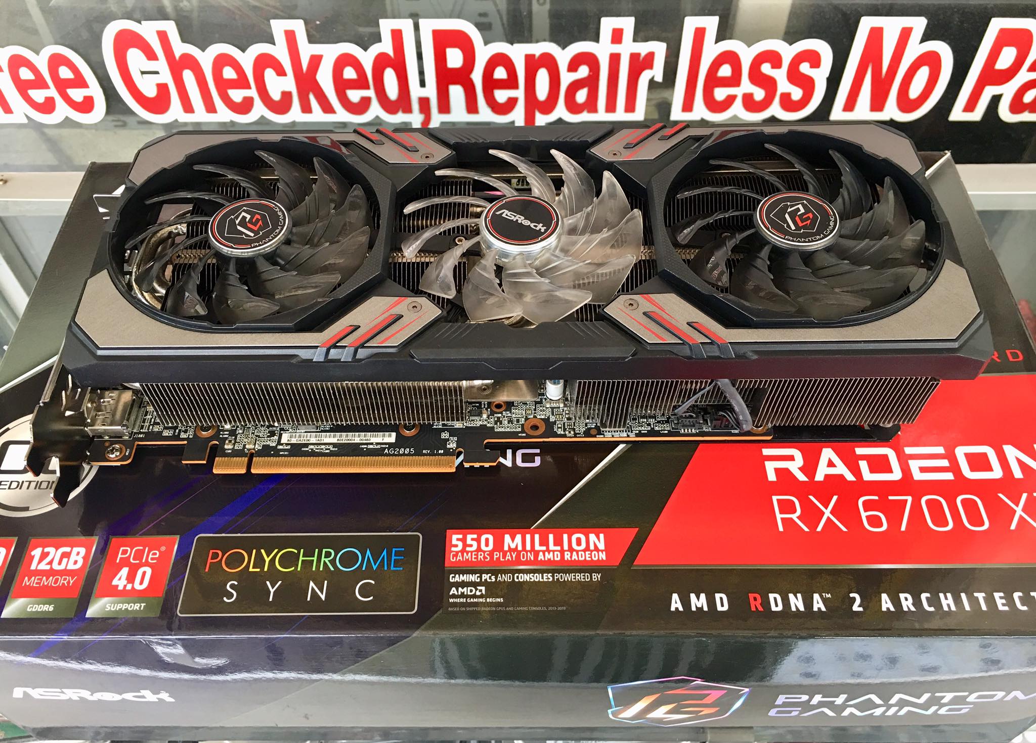 ASROCK RADEON RX6700XT PHANTOM GAMING D OC 12GB GDDR6(15042327240224 ...