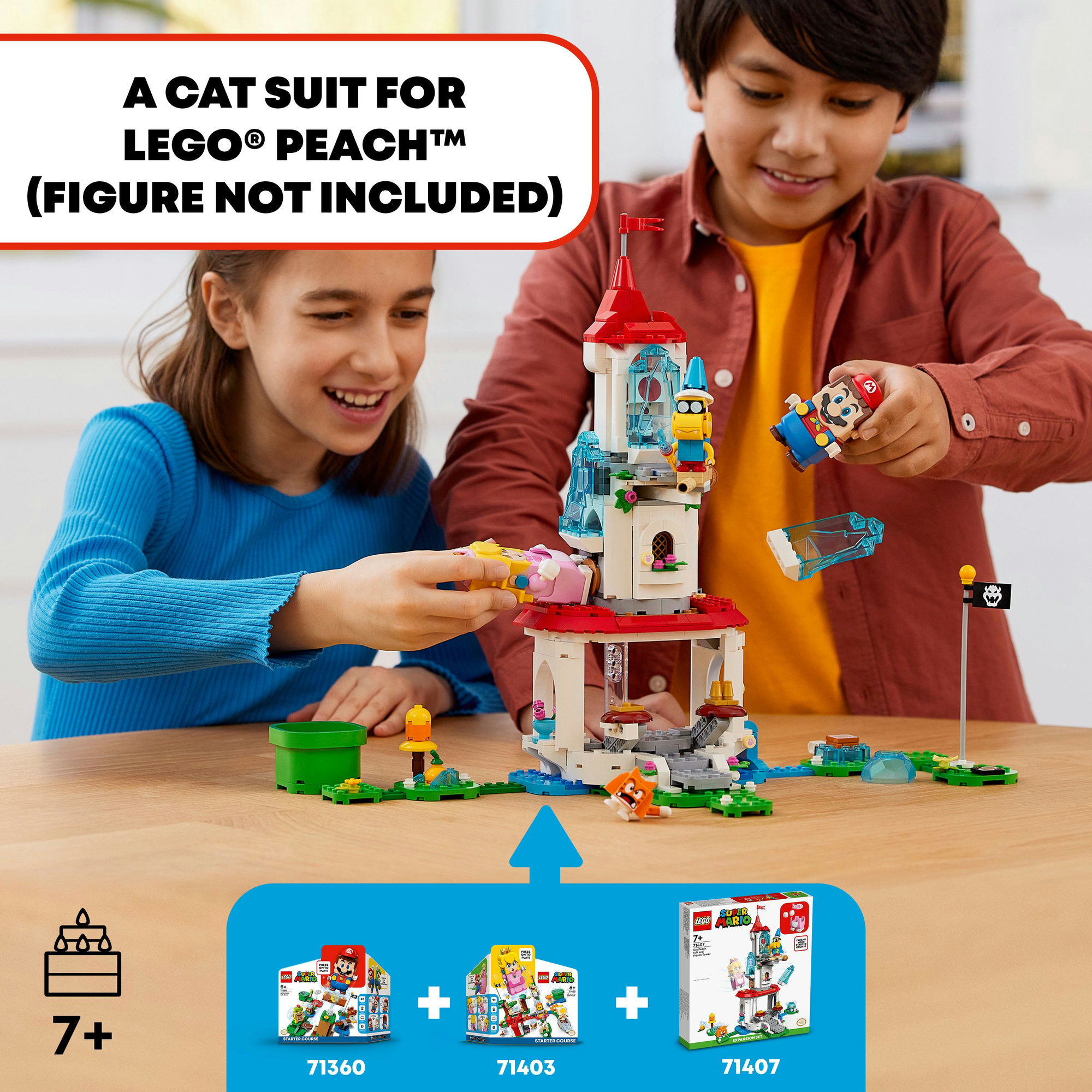 LEGO® Super Mario™ 71407 Cat Peach Suit and Frozen Tower Expansion Set ...