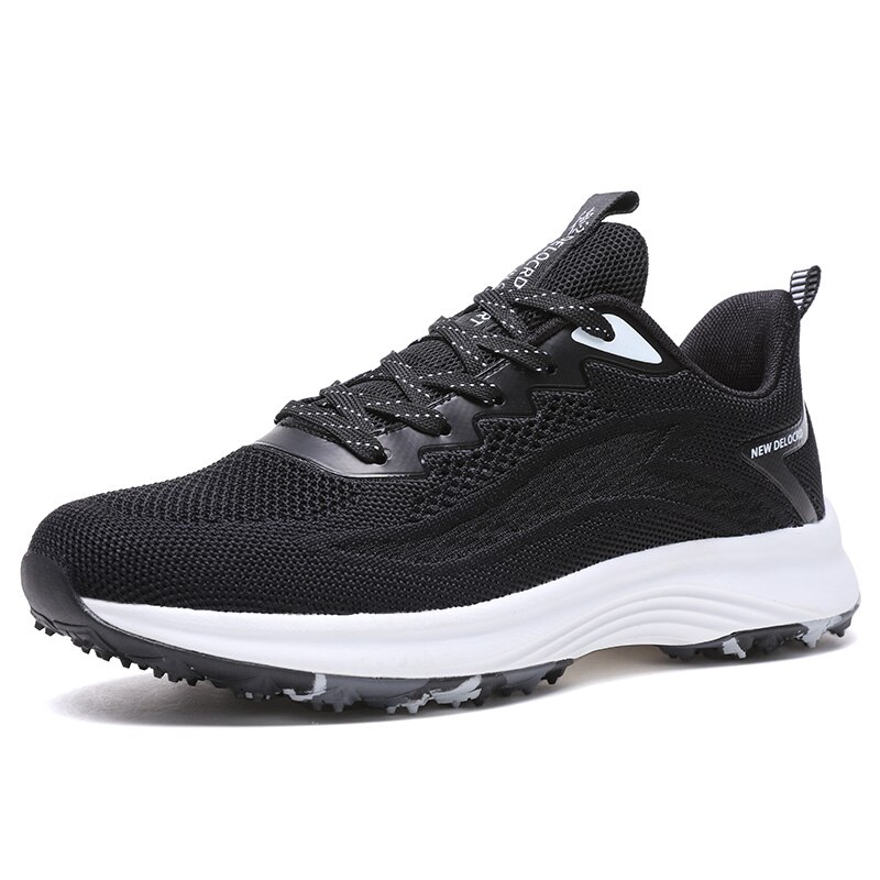 Women Professional Golf Shoes Outdoor Flat Walking Sneakers White Black ...