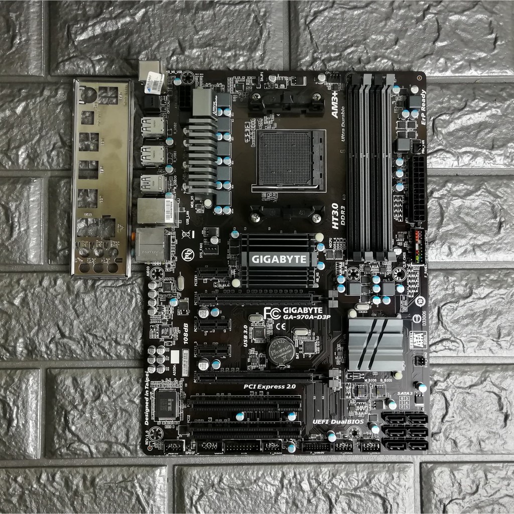 เมนบอร์ด GIGABYTE GA 970A D3P (rev.1.0) AM3+ มีฝาหลัง ฟรีSpeaker เมน ...