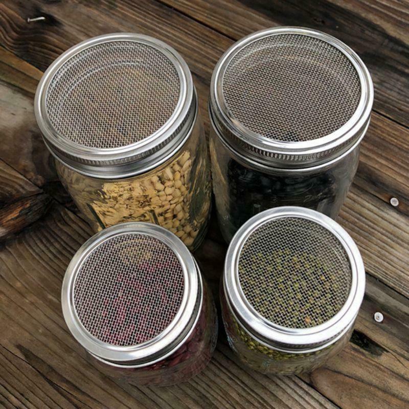 【Ready Stock&COD】3X Sprouting Jar with Stainless Steel Screen Lid Wide ...