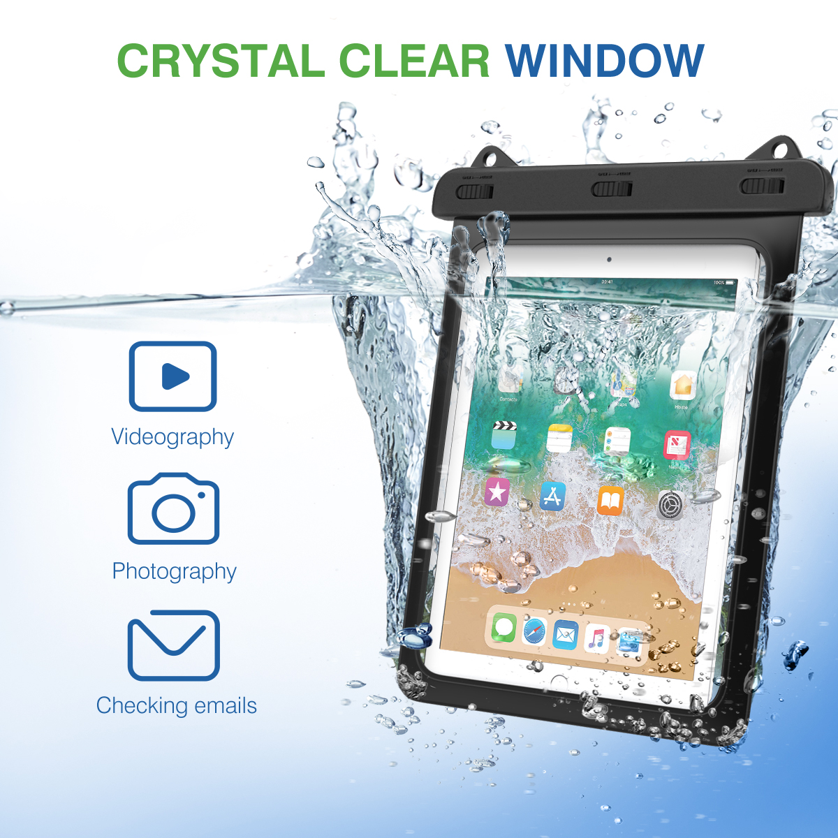Universal Waterproof Tablet Case For Ipad Samsung Diving Swimming Dry ...