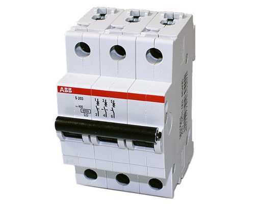 ABB เบรกเกอร์ 3 เฟส 3P เกาะราง din เซอร์กิตเบรกเกอร์ 3 สาย SH203 breaker MCB เอบีบี - บ้านไฟฟ้า ...