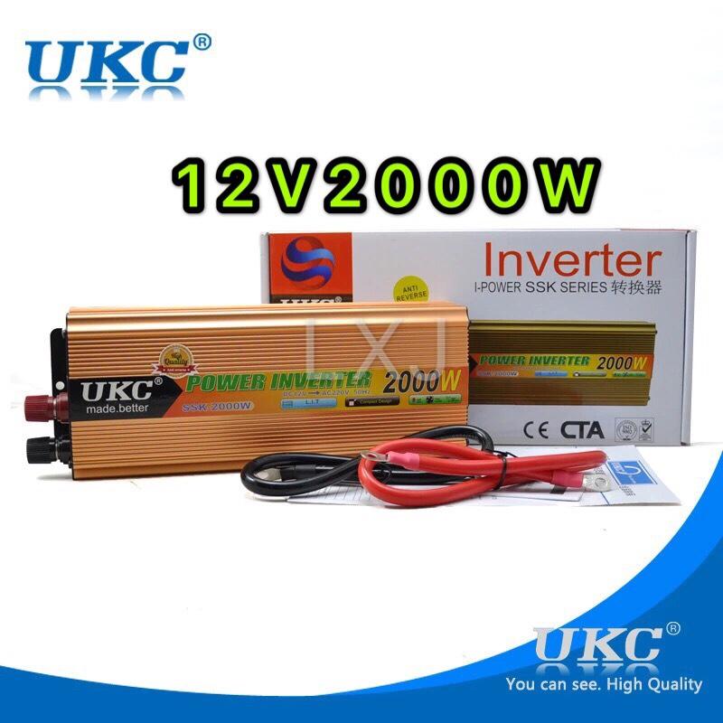 Thaivasion UKC Power Inverter 2000W with Charger 12V DC to 220V AC Output12V2000W - MAS MAS ...