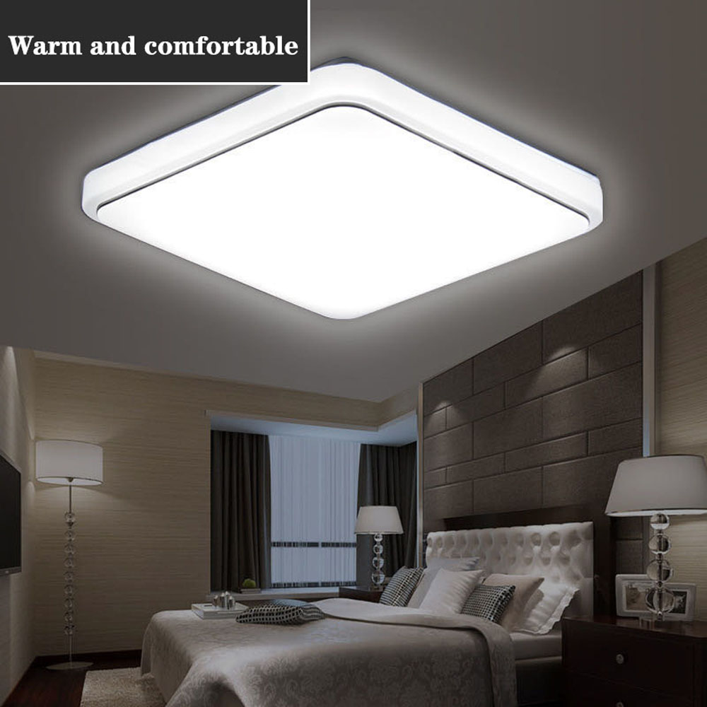 Square LED Ceiling Lights 12W24W36W48W Remote Control Ceiling Lamp for ...