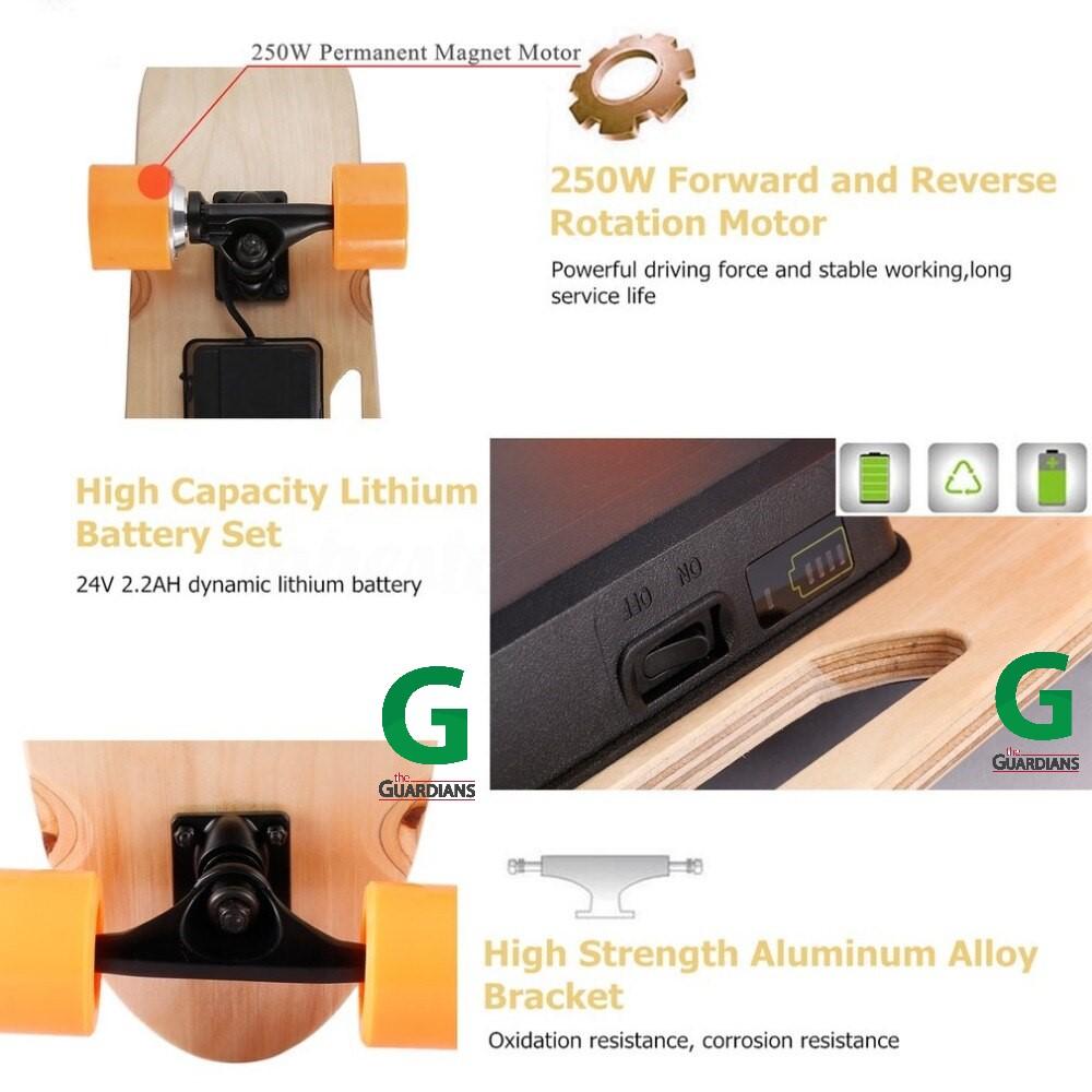 สเก็ตบอร์ดไฟฟ้า 4 ล้อ (New Electric 4 Wheels Longboard Wireless Remote ...