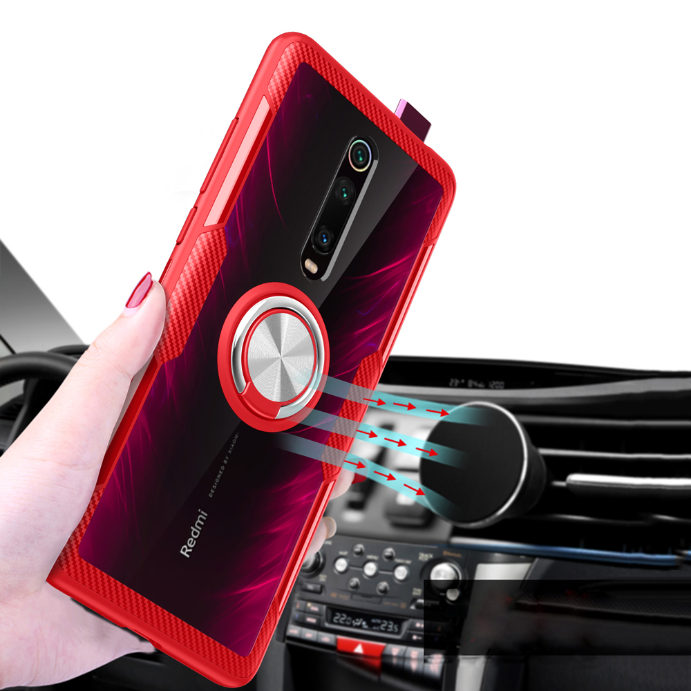 Xiaomi Redmi K20/K20 Pro/Mi 9T/9T Pro Case,EabHulie Carbon Fiber Design Clear Crystal Case with ...