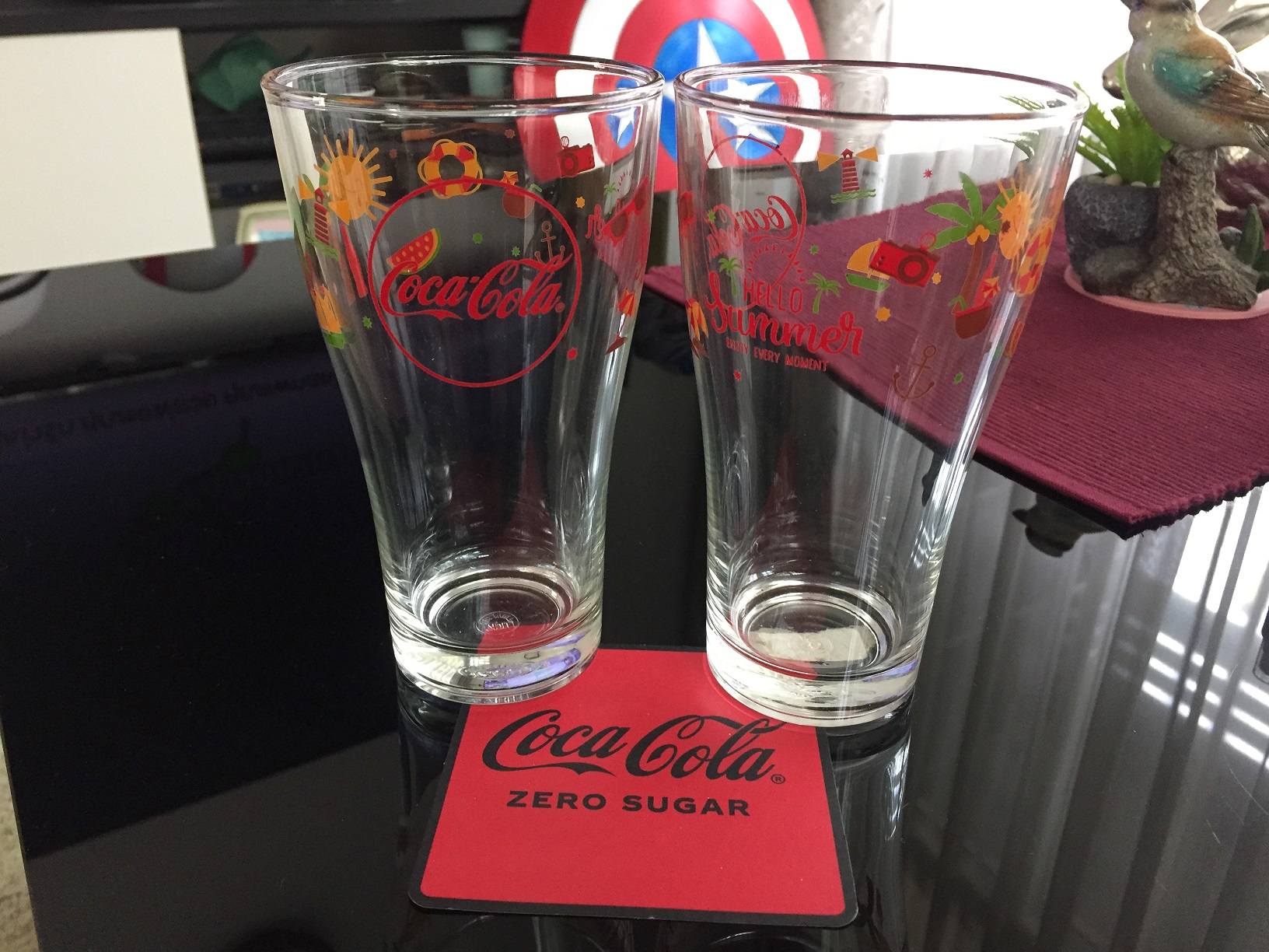 แก้ว Coca-Cola Hello Summer สวยงาม หนา สะสม Classic | Lazada.co.th