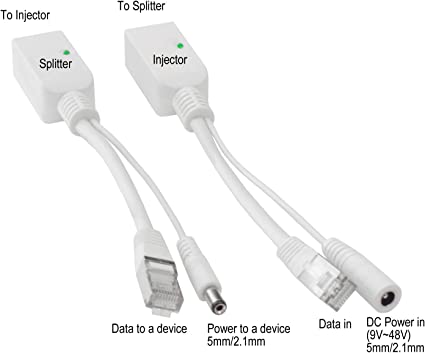 POE Adapter Passive สาย PoE Splitter + Passive PoE Injector Cable POE ...