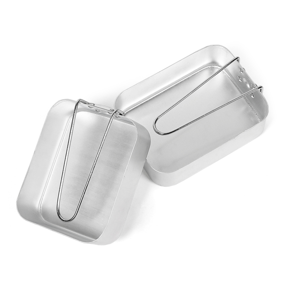 TOMSHOO 2pcs Mess Tin Kit Aluminum Camping Cookware Set Cooker Lunch ...