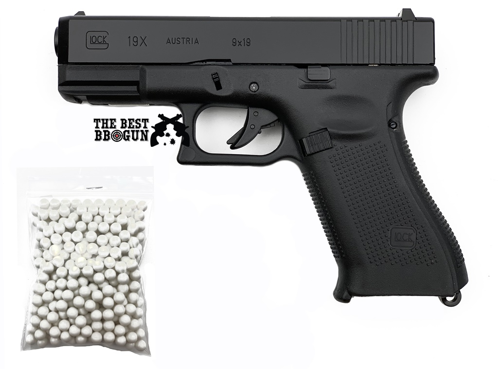 ปืนบีบีกัน E&C Glock 19X GEN5 สีดำ ฟรี!!!! ของแถมพร้อมเล่นครบชุด พร้อม ...