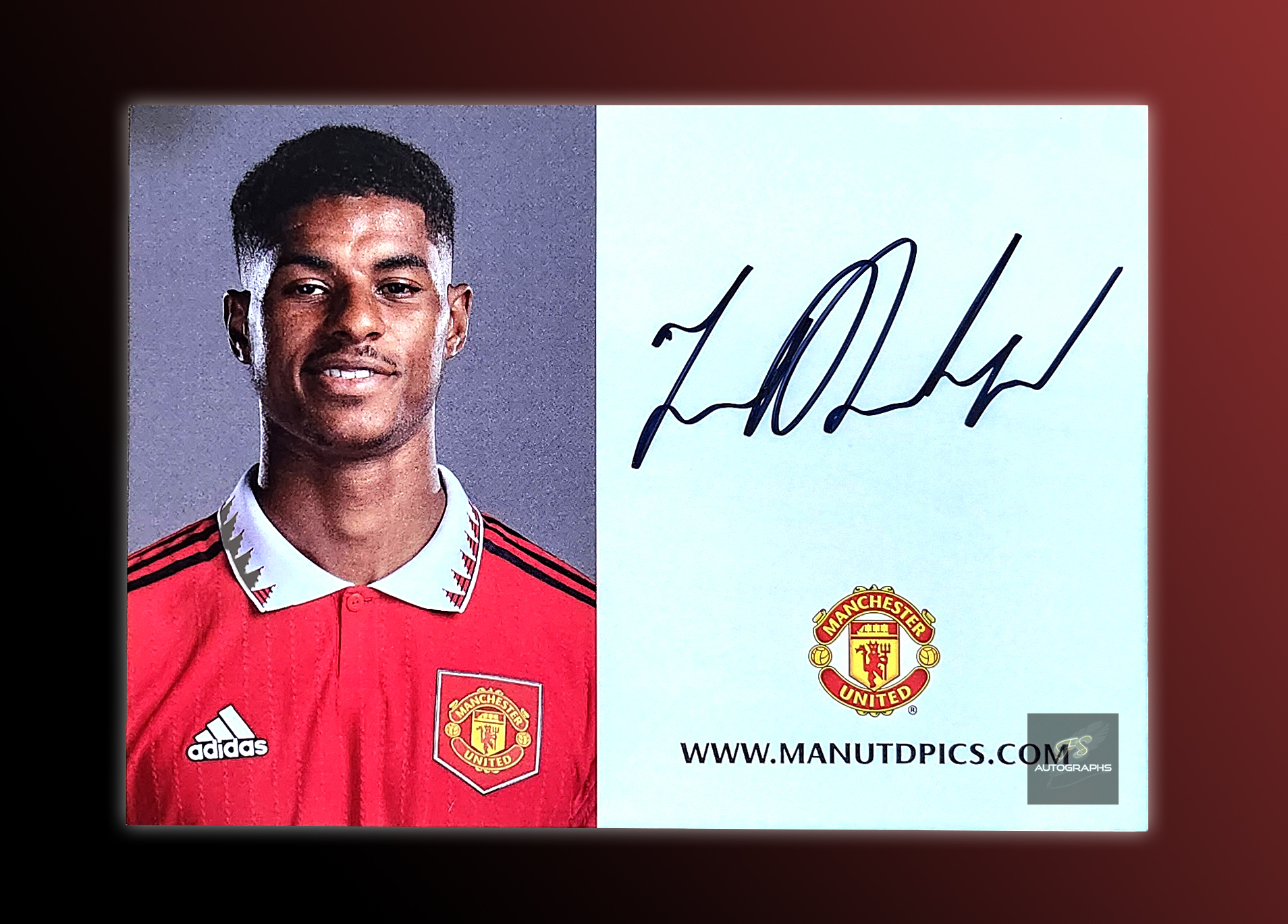 คลับการ์ดพร้อมลายเซ็น Marcus Rashford - Manchester United Official Club ...