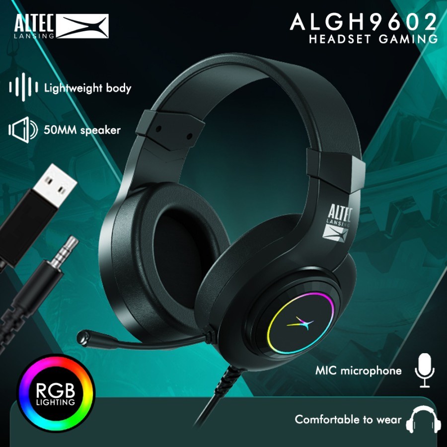 ALTEC LANSING GAMING HEADSET ALGH9602 (BLACK) | Lazada.co.th