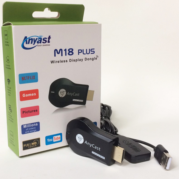 AnyCast M18 Plus ส่งภาพและเสียงจากมือถือขึ้นจอทีวีแบบไร้สาย ต่อเข้าทีวี ...