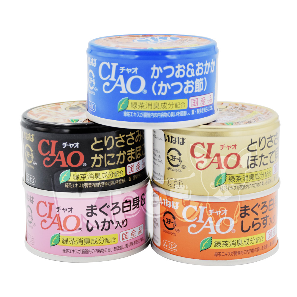 Ciao Can 85g. อาหารเปียกแมว คละรสชาติ ปลาทูน่าและเนื้อไก่ในเยลลี่ ...