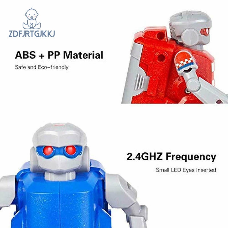 1 Pair RC Soccer Robots Kids Toys Set 2.4G Remote Control Robot Sport ...