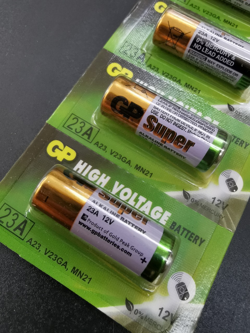 GP ถ่าน 23A 12V อัลคาไลน์แห้งแบตเตอรี่ 23A MN21 12โวลต์ ถ่านรีโมท ถ่า ...