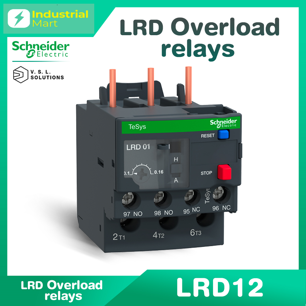 Schneider Electric LRD12 โอเวอร์โหลด รีเลย์ 3P, 5.5-8A Thermal Overload Relays | Lazada.co.th
