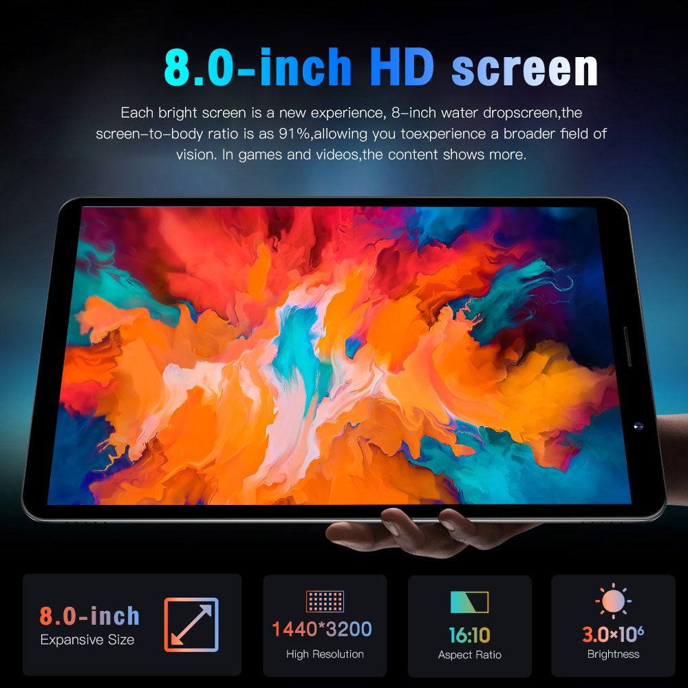 แท็บเล็ตพีซี OPPQ Tablets Pad 2 สมาร์ทแบน 4G5G 8.0inch แรม 16GBรอม ...