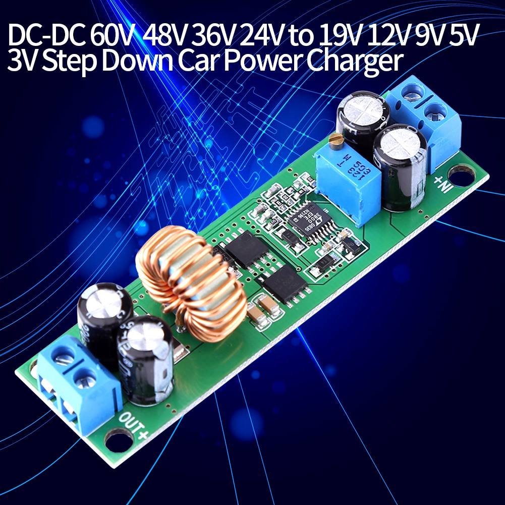 DC-DC Buck Step Down Converter โมดูลจ่ายไฟแบบปรับได้ 6.5V-60V ถึง 1.25 ...