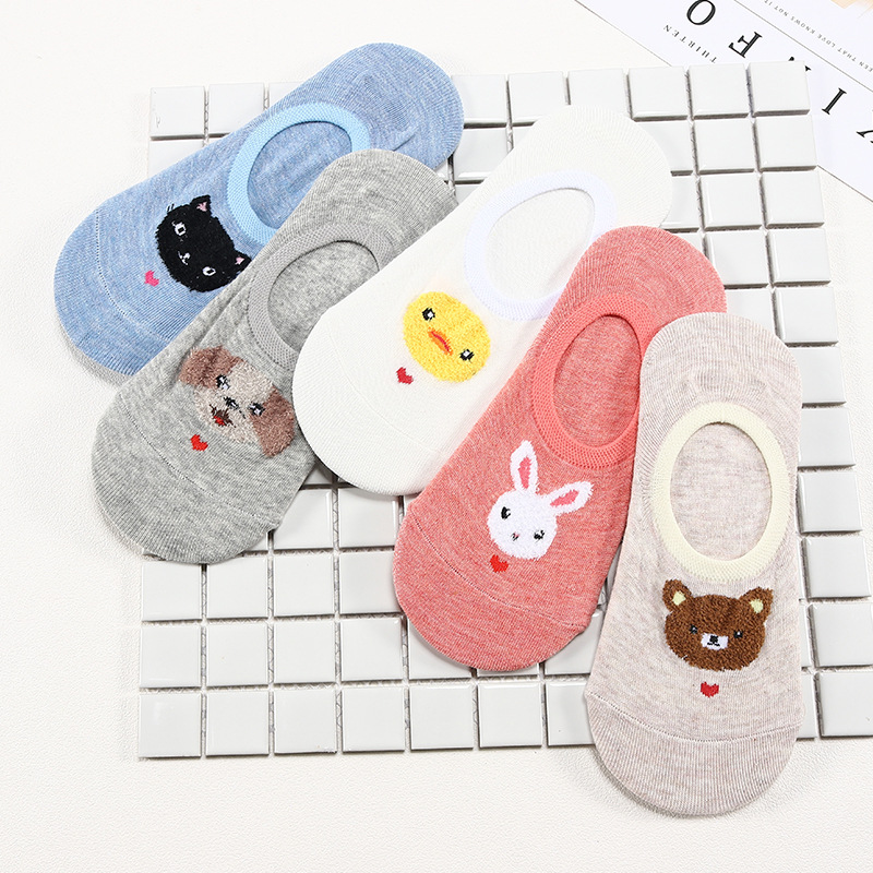 5 Pairs Women's Short Socks Set Cute Lovely Kawaii Cartoon Sweet Girls ...
