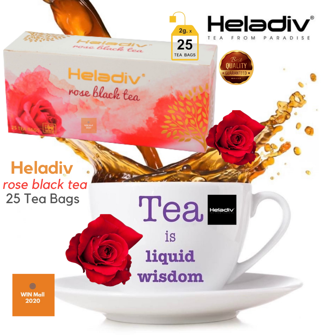เฮลาดีฟ ชาดำ กลิ่นกุหลาบ 25 ซอง (ศรีลังกา) Heladiv Rose Black Tea 2gx25 ...