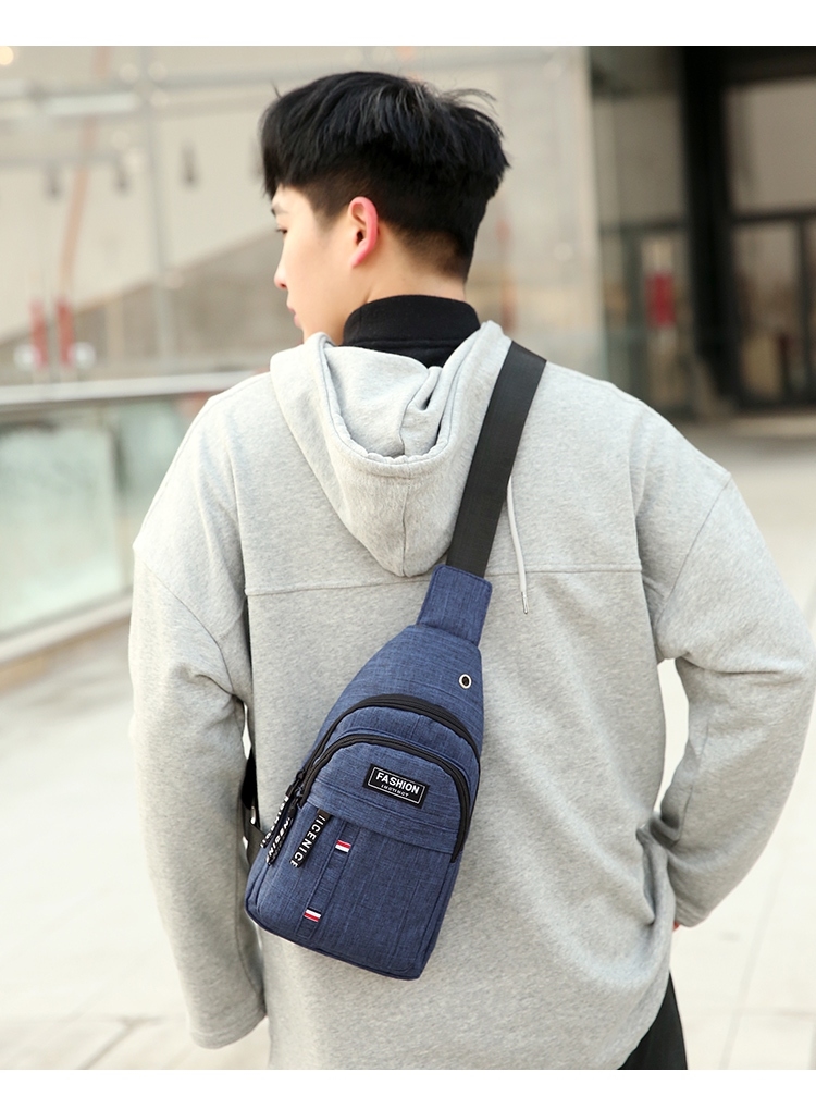 NAMCHA SHOP กระเป๋าคาดอกช่องเยอะทรงเท่กระเป๋าผู้ชายB194 - NAMCHA028 - ThaiPick