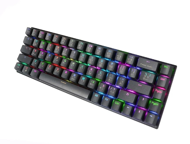 คีย์บอร์ดเกมมิ่ง Tsunami Gaming Keyboard MK-68 Pro Graphite Gray Blue ...