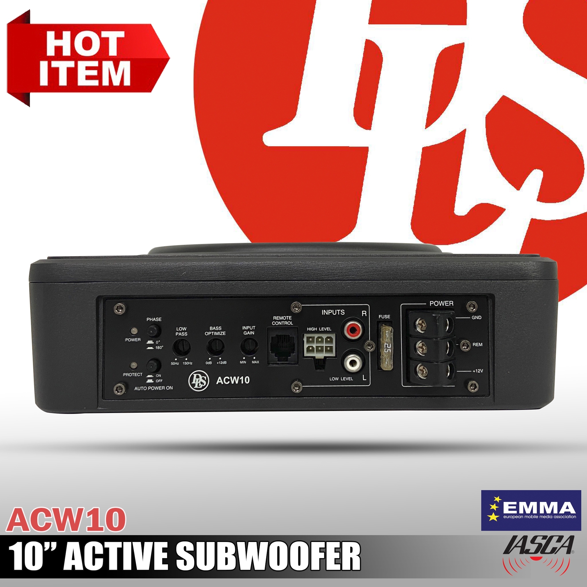 สินค้าใหม่ มาแรง DLS ACW10 SUBBOX เบสบ็อกซ์ว้อยส์คู่ขนาด 10 นิ้ว2โอมห์ พร้อมแอมป์Class D 400 ...