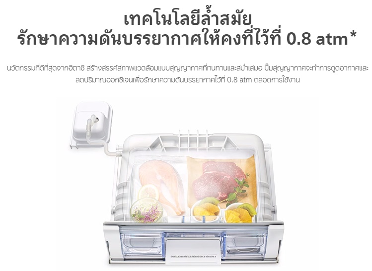 HITACHI 0% R-WB640VF RWB640VF French Bottom Freezer Series ขนาด 19.8 ...