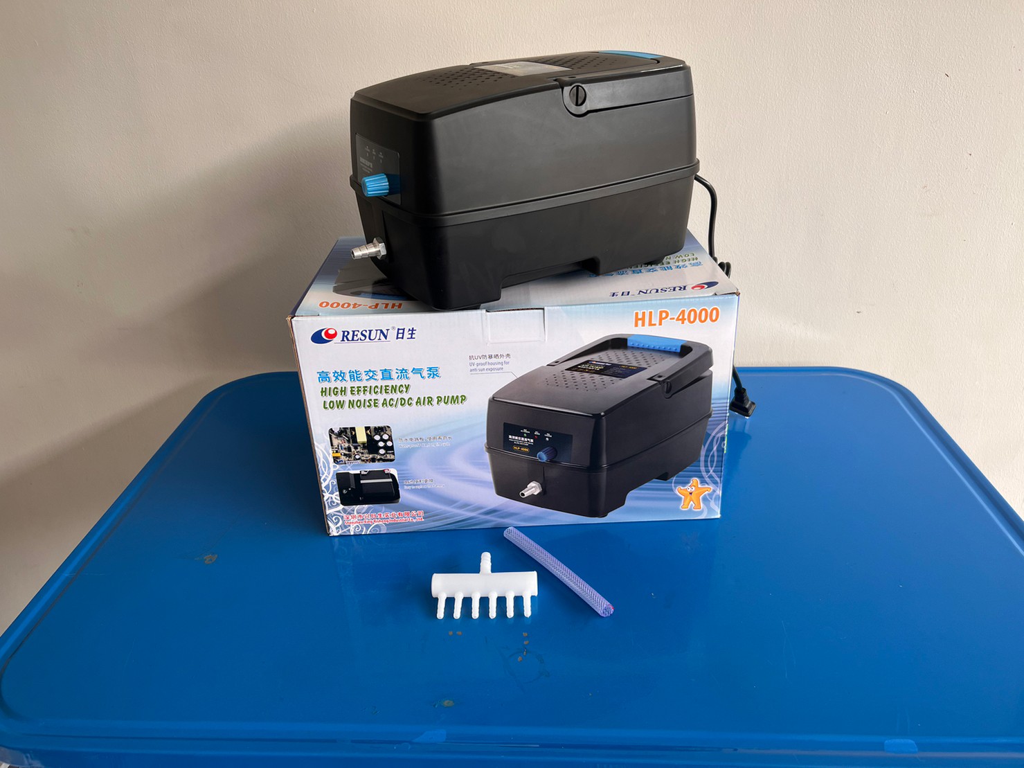 สินค้าใหม่ (มีของแถม) ปั้มลมสำรองไฟ Resun HLP-4000 ปั๊มลมสำรองไฟ ...