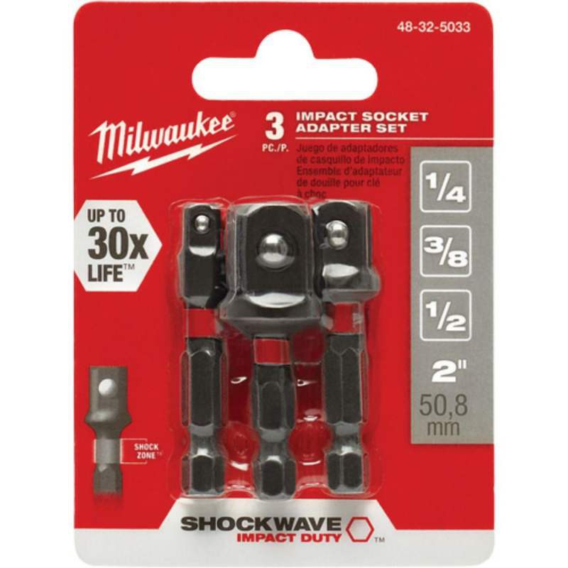 Wow Wow++ Milwaukee Impact Socket Adapter 3 ตัวชุด ราคาถูก ประแจเลื่อน ...