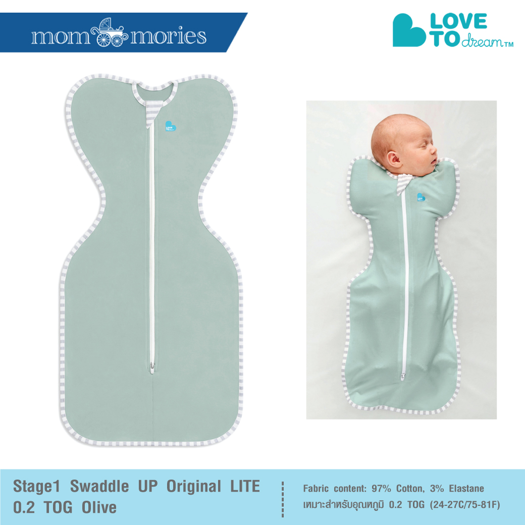 Love To Dream ผ้าห่อตัวเด็กแรกเกิด Stage1 Swaddle UP LITE 0.2 TOG.(ผ้า ...