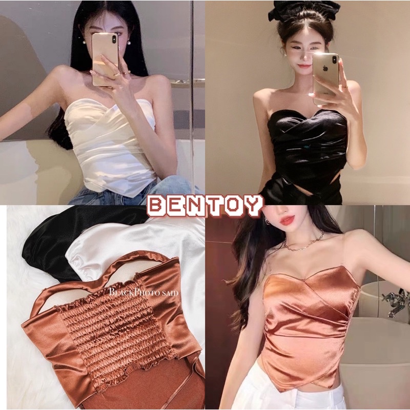 Bentoy(bratop1890)เสื้อเกาะอกผ้าซาติน มีฟองน้ำ ดูแพง รัดรูปเก็บทรงดีมาก สวยมากแม่ - Smallgirl ...