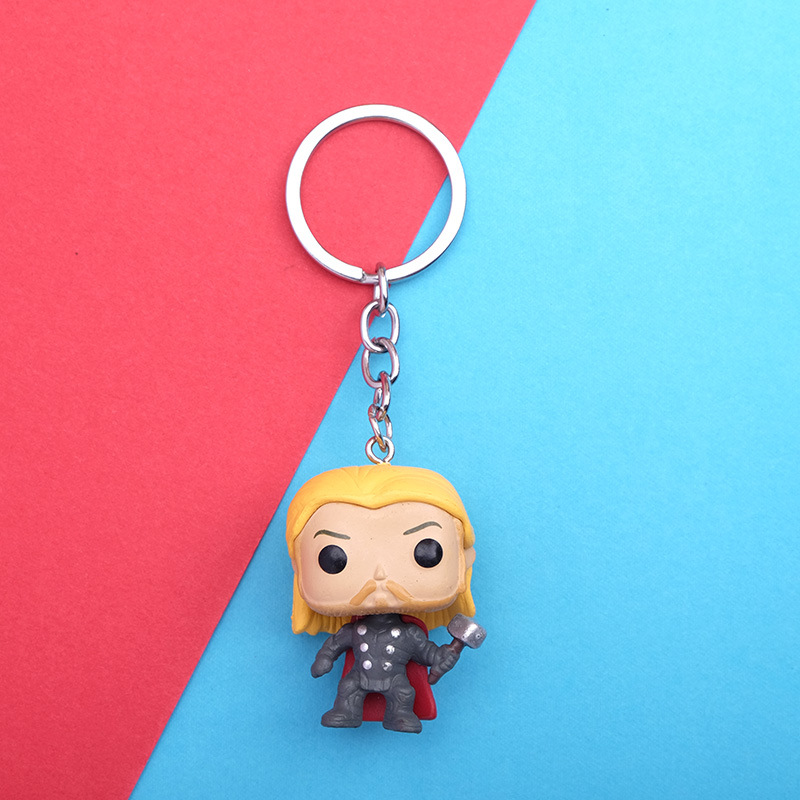 2.2Marvel Keychain Superhero Heroes Anime Figures Doll Cartoon Keyring ...