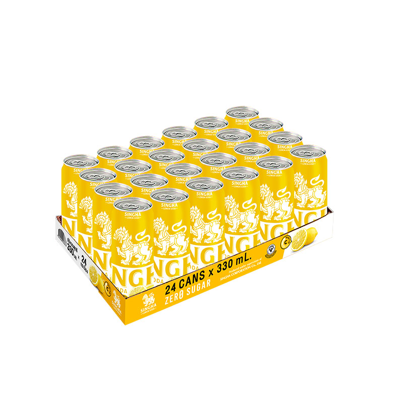 จัดส่งเฉพาะกรุงเทพและปริมณฑลเท่านั้น สิงห์เลมอนโซดา 330 มล. 24 กระป๋อง ...