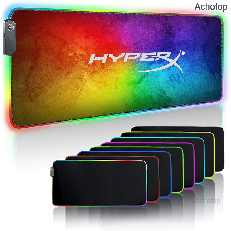 HyperX RGB Gaming Mouse Pad LED Soft Extra Extended Large Mousepad ...