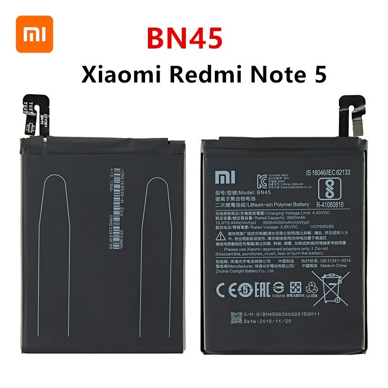 แบตเตอรี่ (BN45 ) Xiaomi Redmi Note 5 / Note5 4000MAh แบตเตอรี่ ...