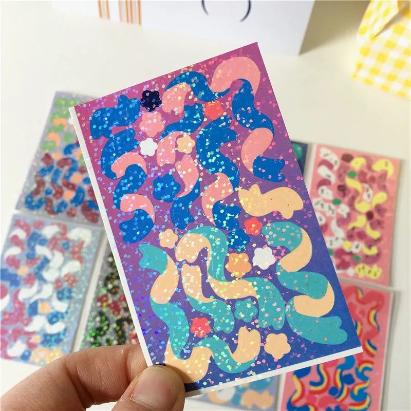 Steve Korea INS Ribbon Kpop Stickers Star Chasing Cards Cuckoo ...