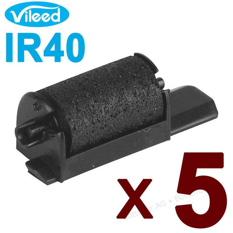 5pcs IR40 Black Ink Roller for Printing Calculator Cash Register Retail ...