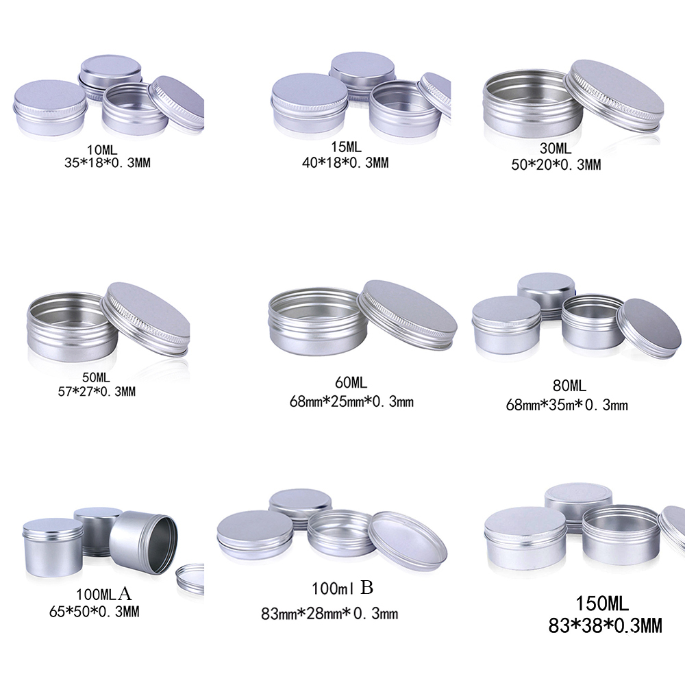 KLOMKZ Oil Wax Box Sample Canisters Cap Packaging Can Silver Small ...