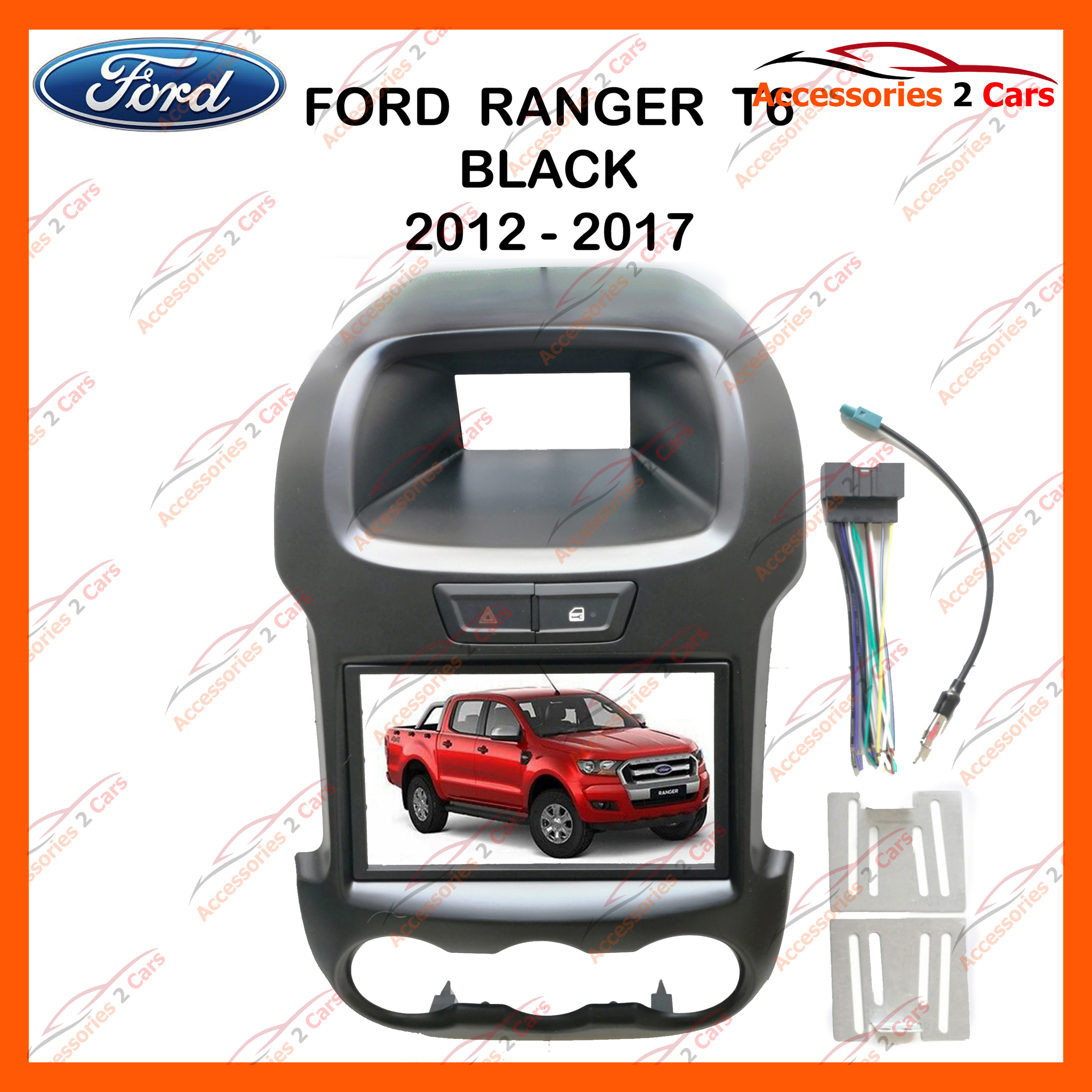 หน้ากากวิทยุรถยนต์ FORD RANGER T6 2DIN+switch สำหรับจอ 7 นิ้ว(NV-FR-041 ...