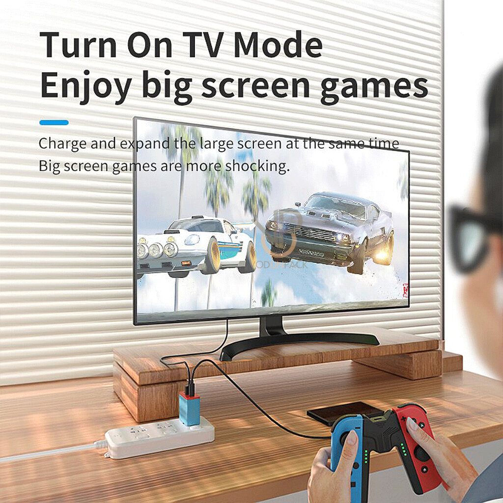 AOLION Mini Dock Nintendo Switch OLED HDMI 4K พร้อมชาร์จเครื่อง USB 3.0 ...