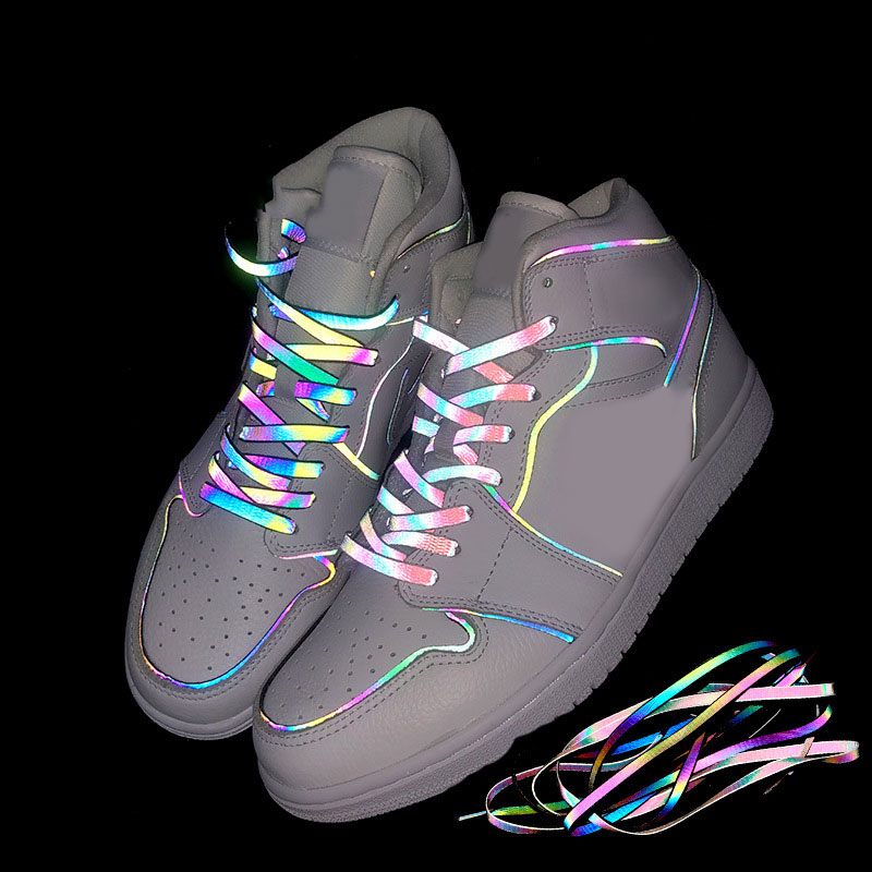 Sport Uni Rope Flat Reflective Shoelaces Bootlaces Boot Lace Shoes Rope ...