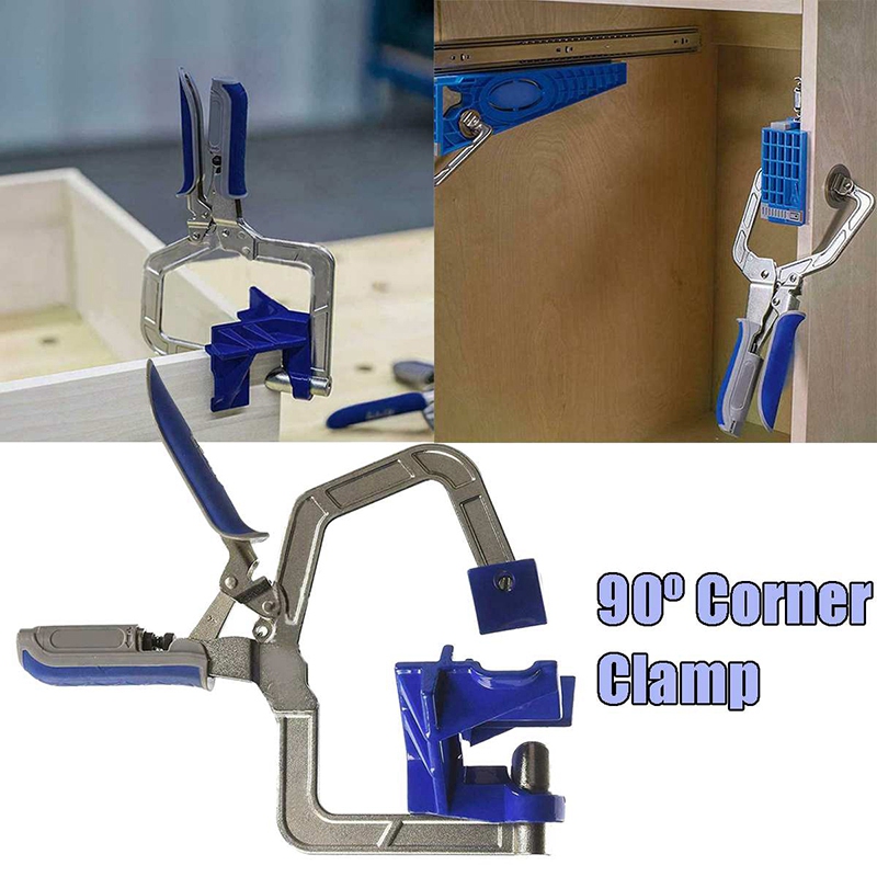 1 Pcs 90 Degree Right Angle Fixed Punch Mounted Corner Clamp Miter Jigs ...