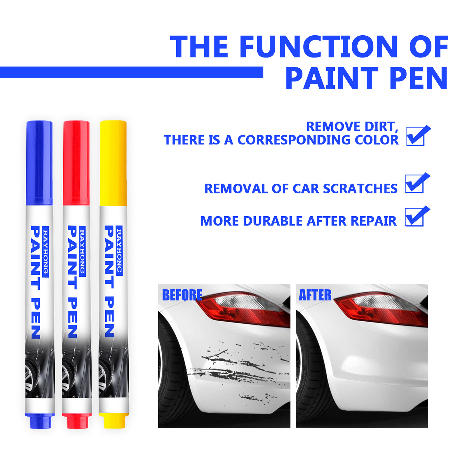 Car Paint Scratch Repair Pen Scratch Removal for Cars Fill Paint Pen ...