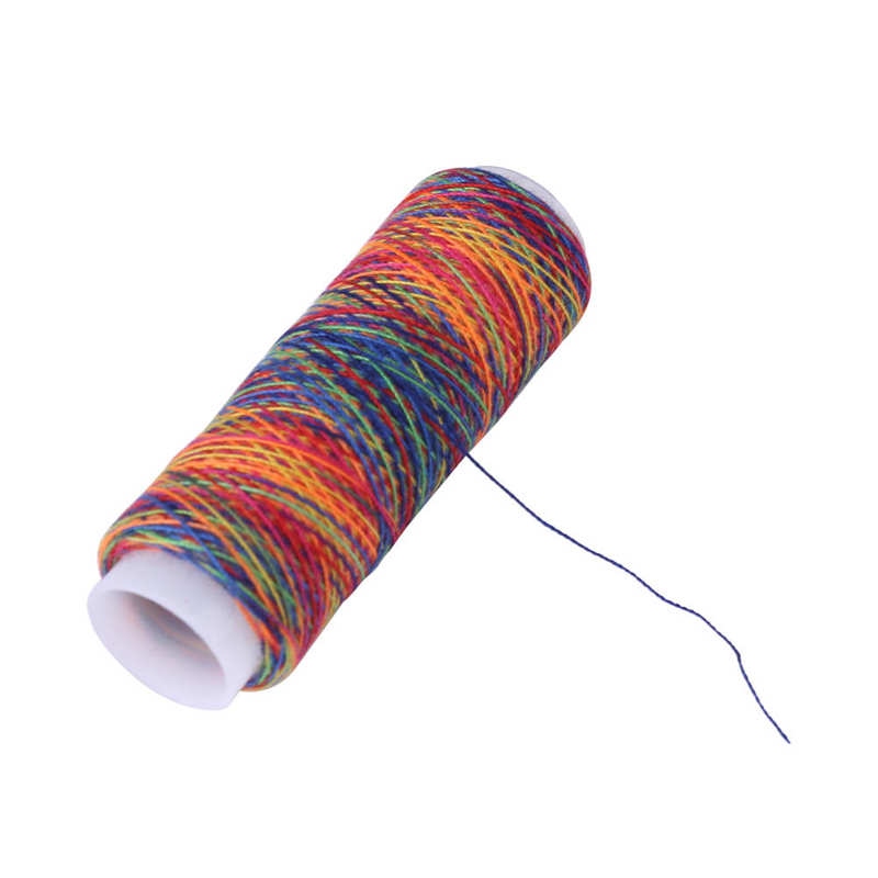 5pcs Multicolor 100 Polyester Yarn Sewing Thread Roll Machine Hand ...