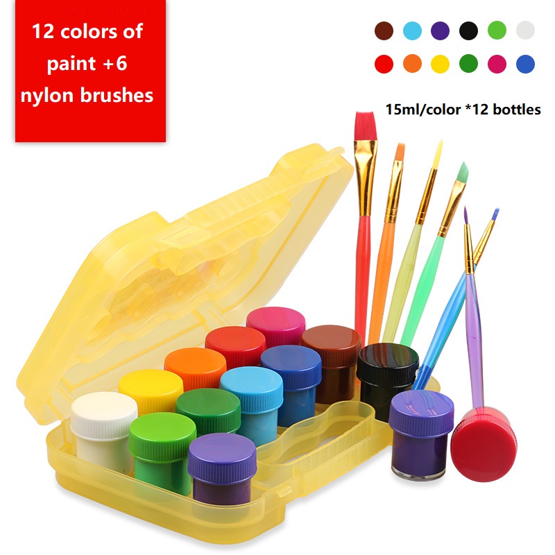 Rex TT Giorgione 12 color finger paint washable baby baby portable ...