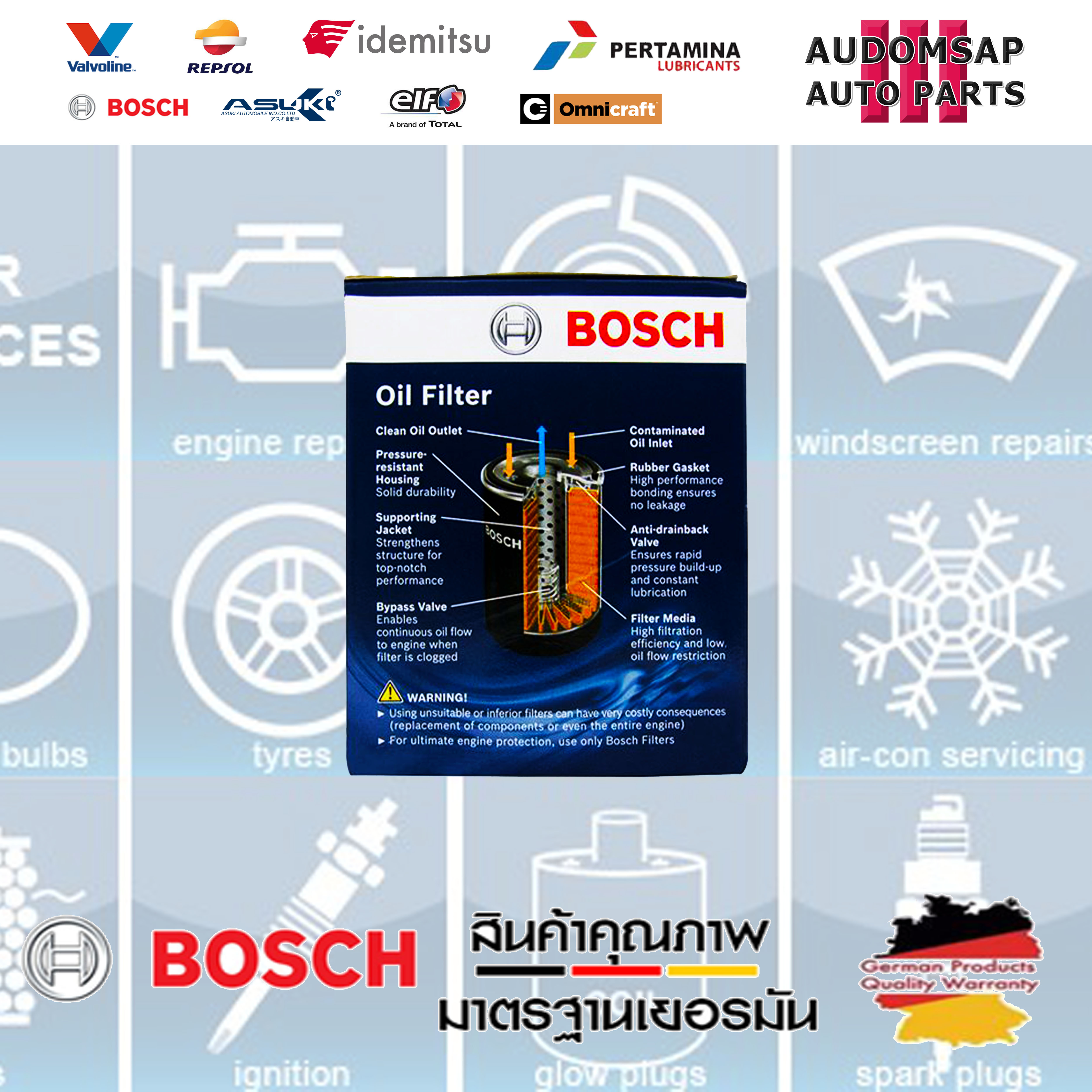 ไส้กรองน้ำมันเครื่อง BOSCH รุ่น O1042 สำหรับ LEXUS LS (UCF20) รุ่น LS ...