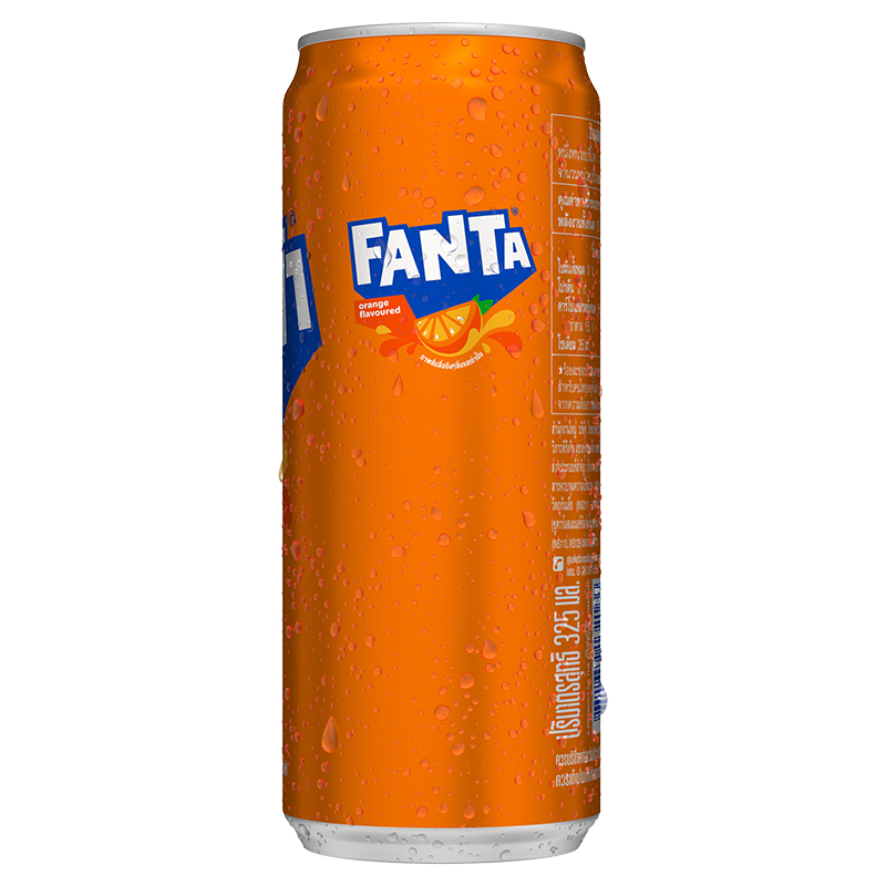 แฟนต้า น้ำอัดลม น้ำส้ม 325 มล. 6 กระป๋อง Fanta Soft Drink Orange 325ml Pack 6 - Coca-Cola ...